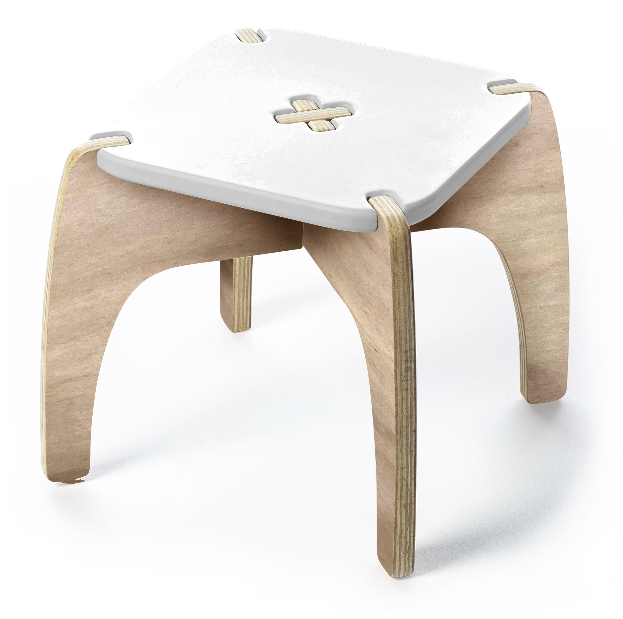 Banquinho Fun branco - EstudioTauga